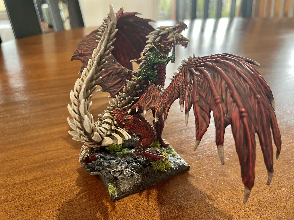 Salamander Clan Lord on Fire Drake - Showcase - The Kings of War forum